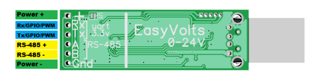 EasyVolts – regulated power supply, UART, RS485 and GPIO for DIY and professionals controlled by ...