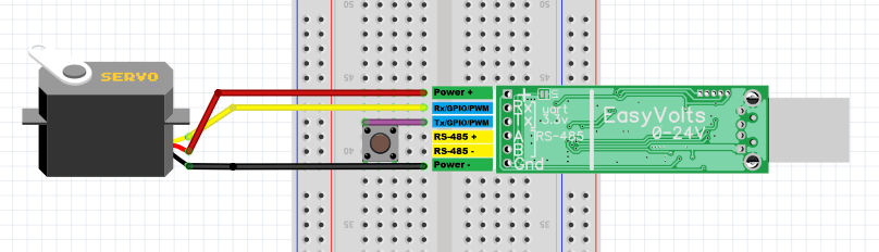 EasyVolts and Python. Read button, control PWM – EasyVolts