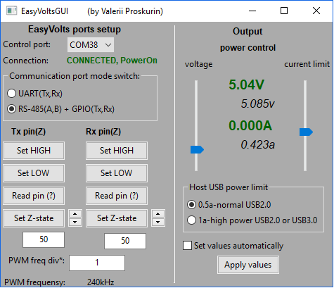 EasyVolts GUI – EasyVolts